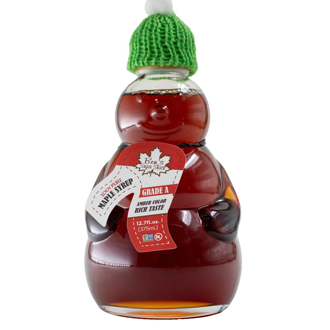 12.7 fl oz maple syrup Snowman Bottle – Bens Maple Syrup