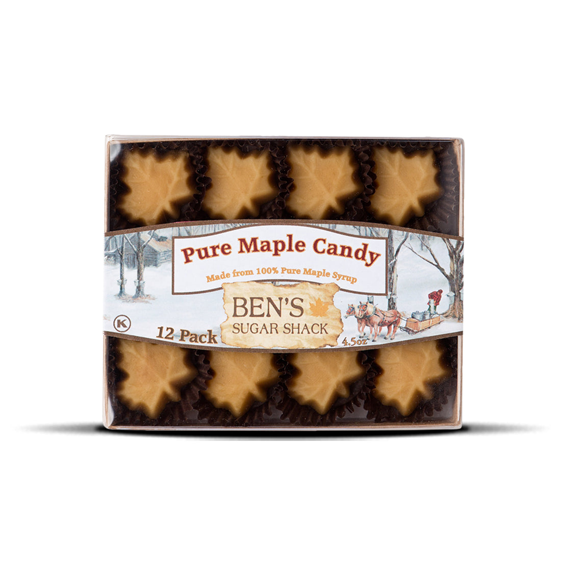 Pure Maple Candy Leaf - 12 pack - 4.5 oz - Bens Sugar Shack – Bens ...