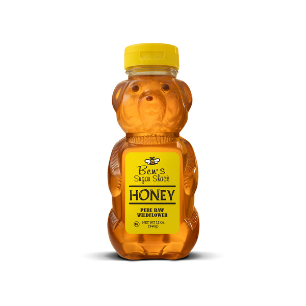 12 oz Wildflower Honey Bear Bottle – Bens Maple Syrup